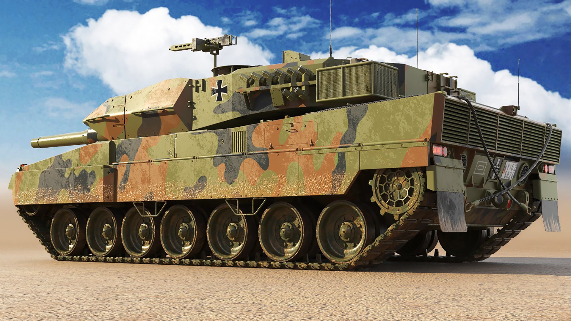 Leopard 2a5 Tank 2 Model - TurboSquid 1363544