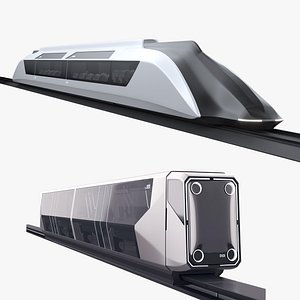 3D future metro train concept model - TurboSquid 1611814