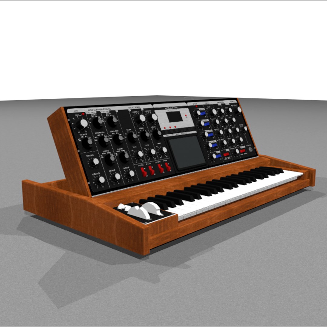 3d Model Keyboard Synth Synthesizer