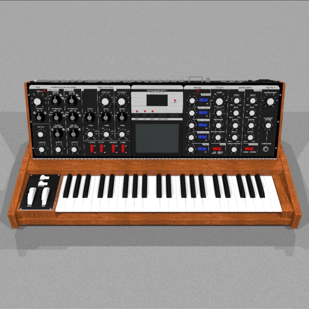 3d Model Keyboard Synth Synthesizer