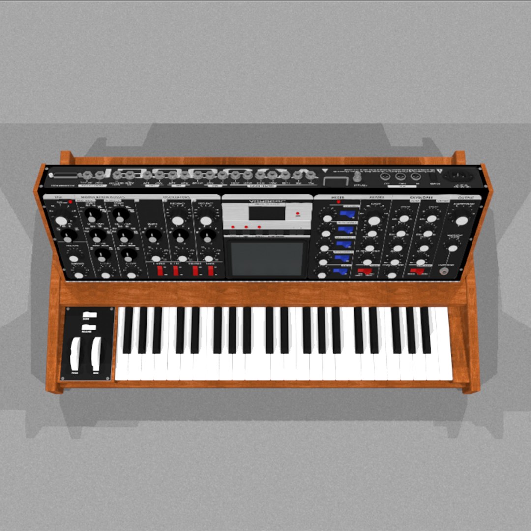 3d Model Keyboard Synth Synthesizer