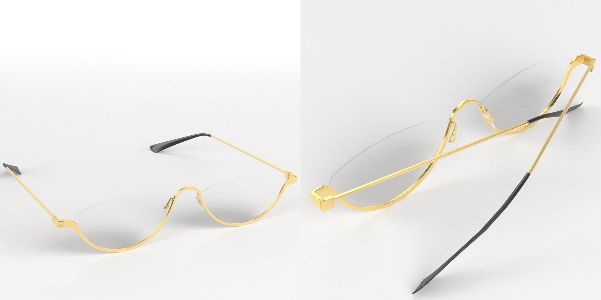 Glasses Half Eye 3D Model - TurboSquid 1945037