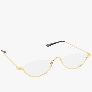 Glasses Half Rim Square 3D Model - TurboSquid 1947330