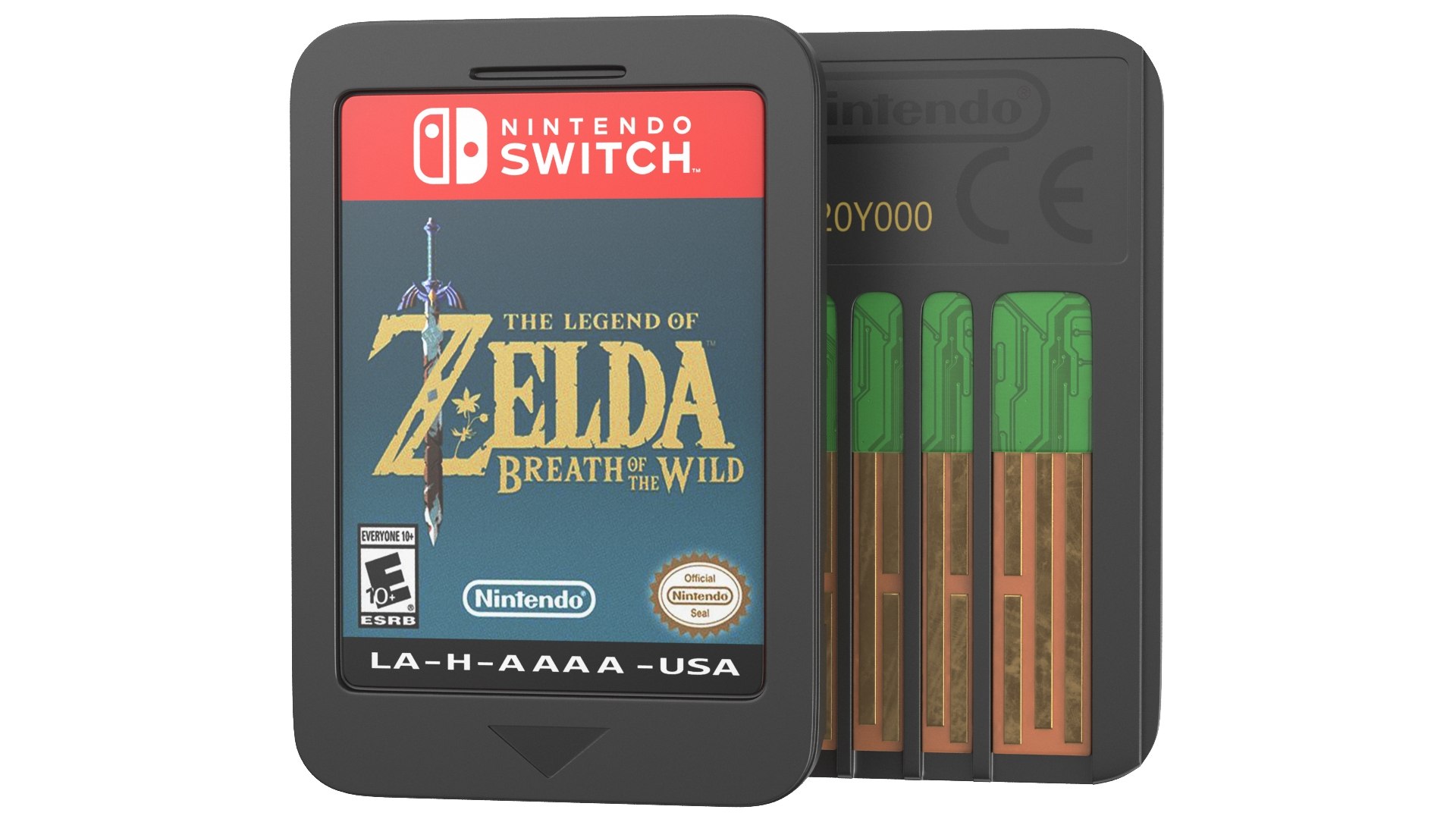 3D Detailed Zelda Case Cartridge Switch Model - TurboSquid 2065306
