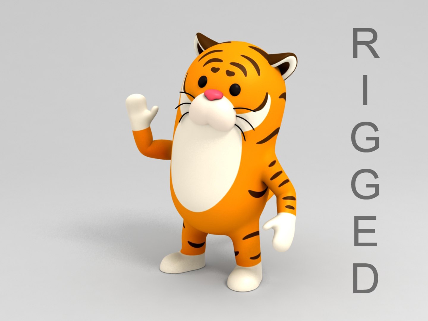 Tiger Character Cartoon 3D Model - TurboSquid 1256511