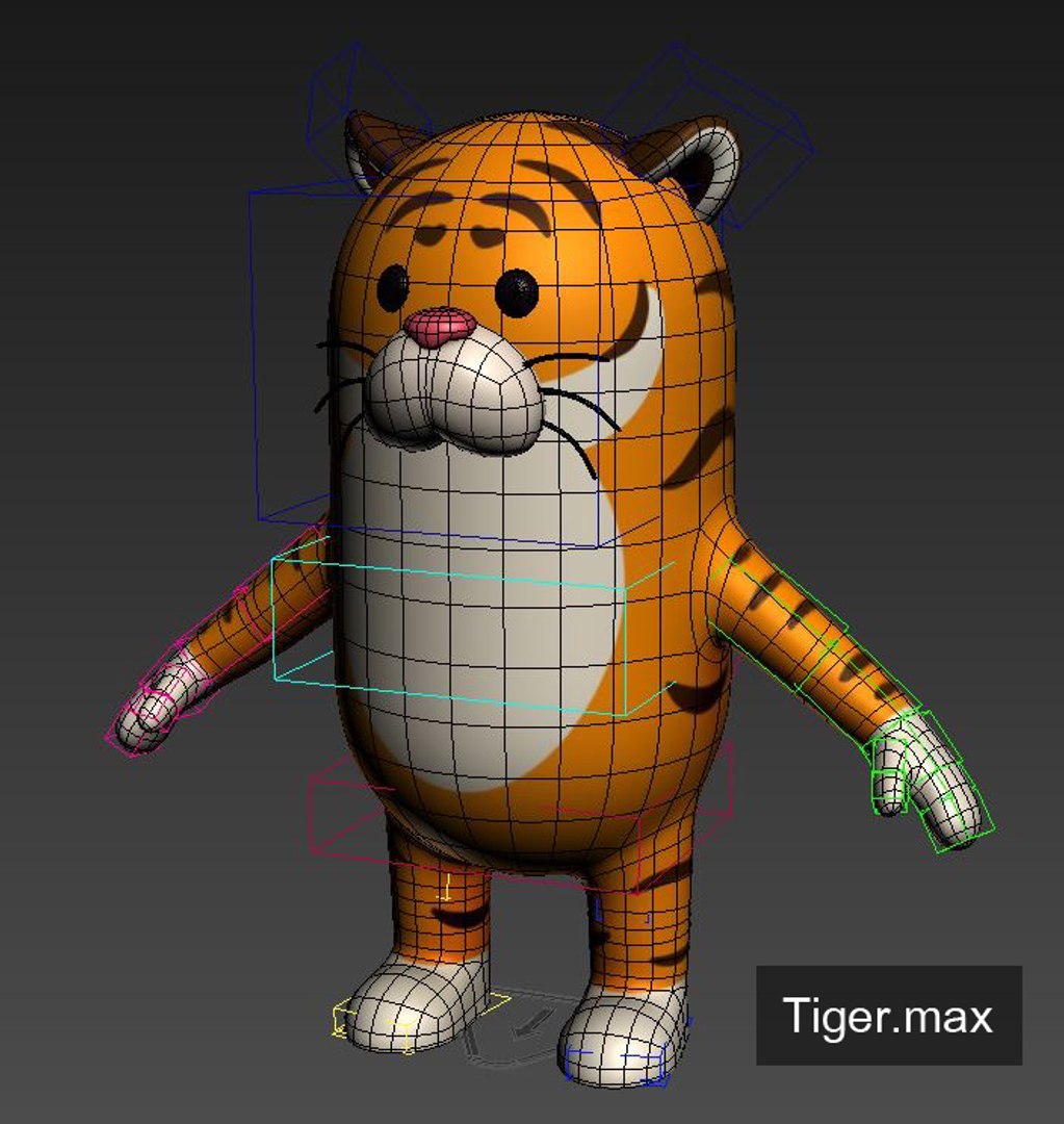 Tiger Character Cartoon 3D Model - TurboSquid 1256511