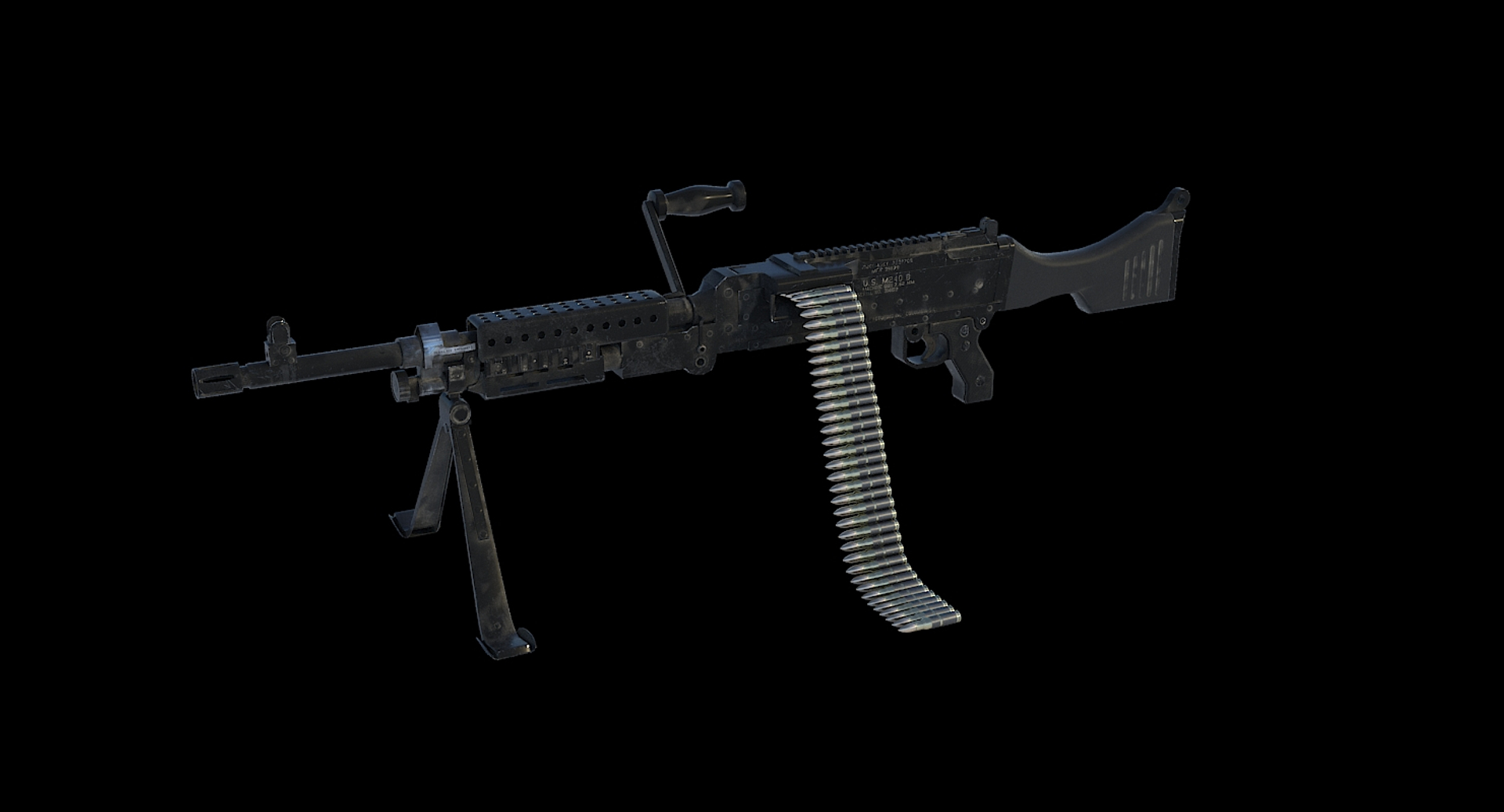 3D Ready M240 Machine - TurboSquid 1294270