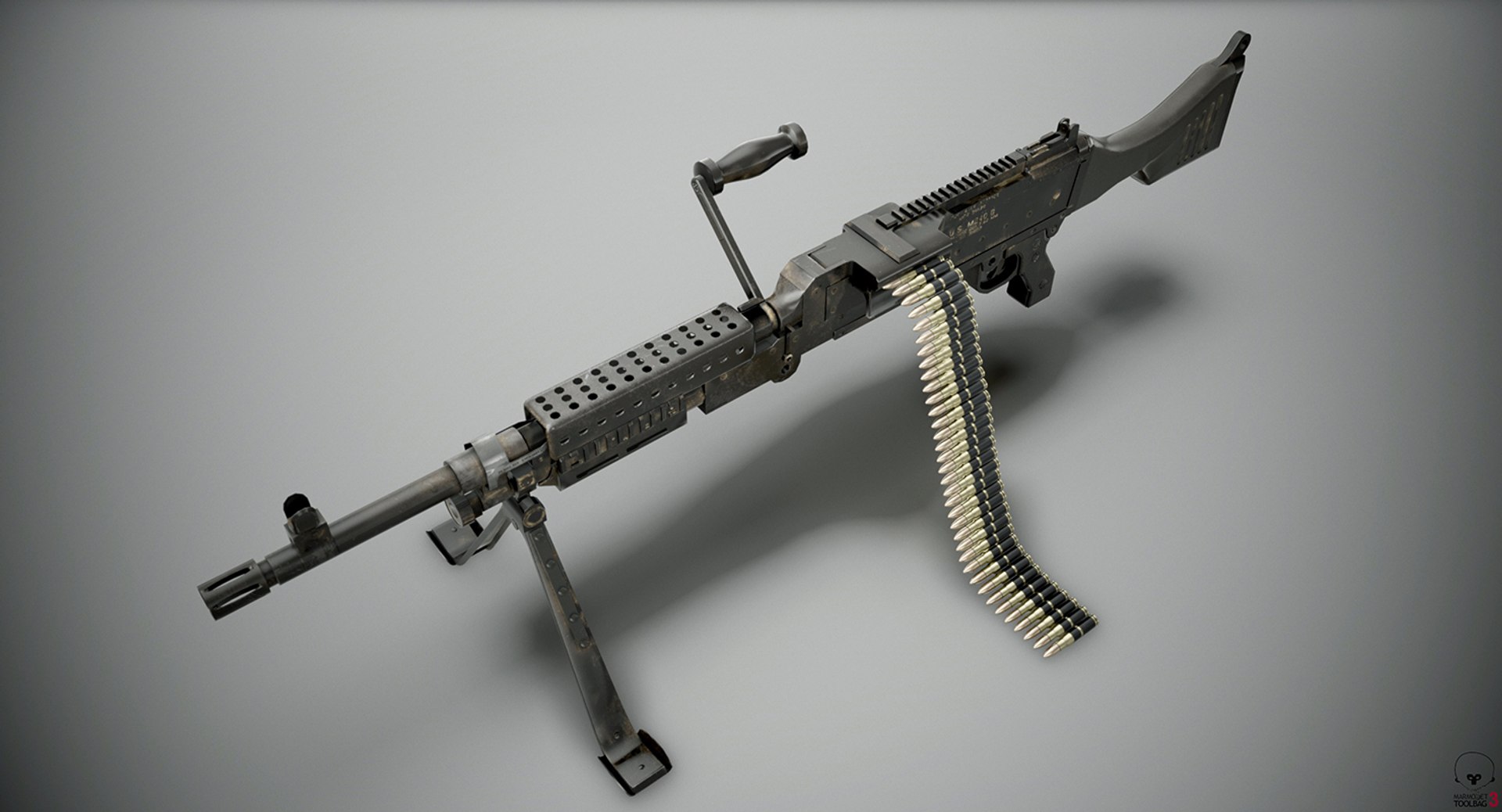 3D Ready M240 Machine - TurboSquid 1294270