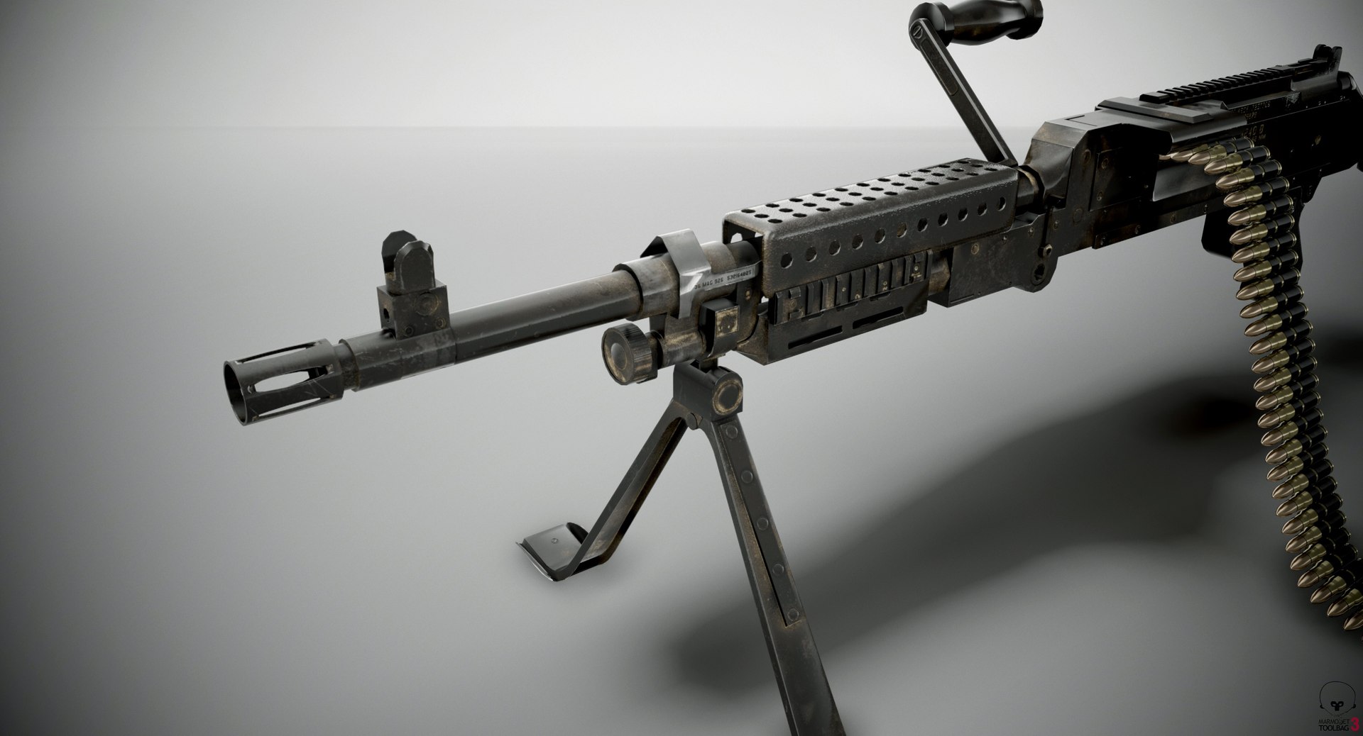 3D Ready M240 Machine - TurboSquid 1294270