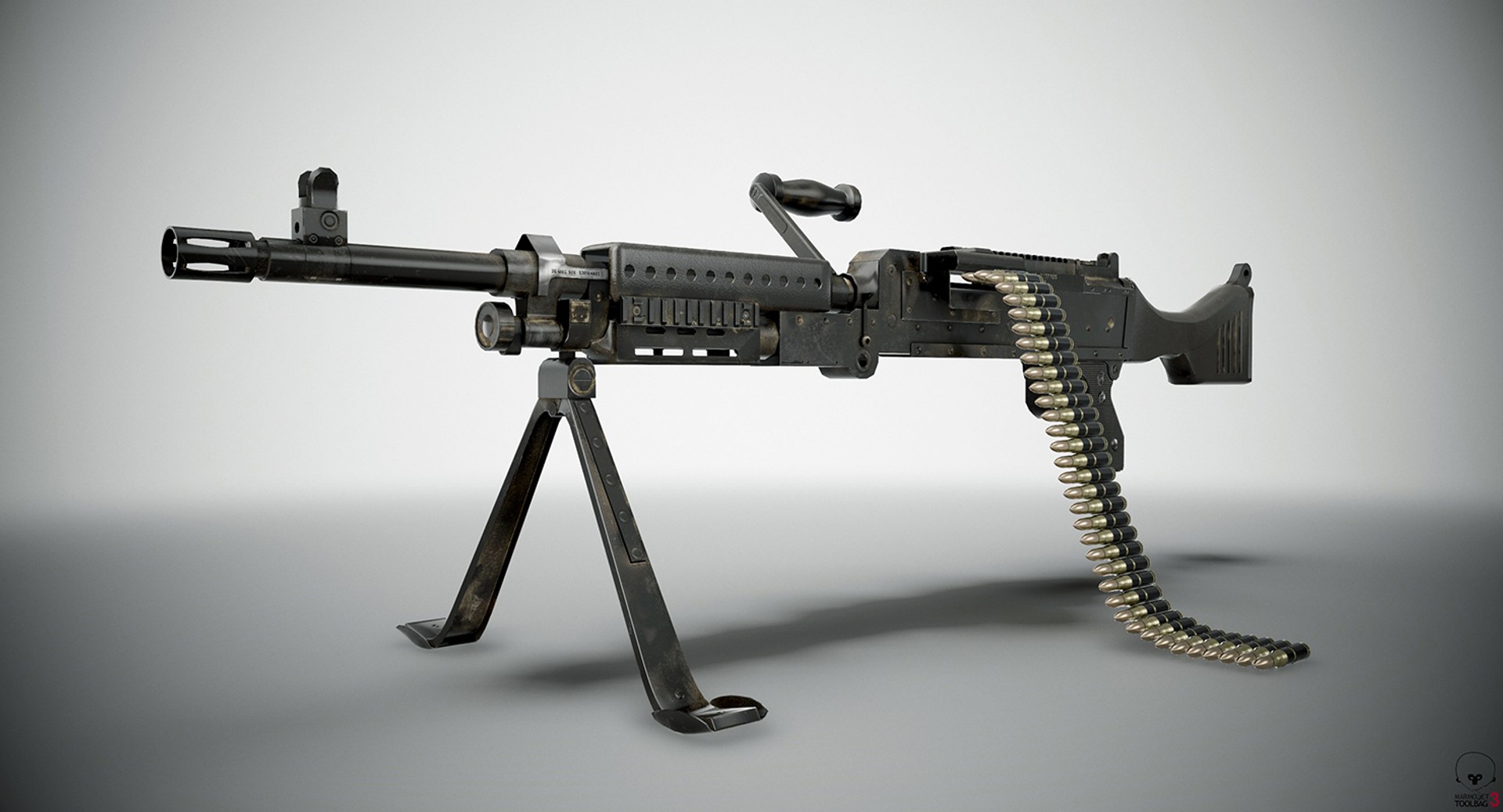 3D Ready M240 Machine - TurboSquid 1294270