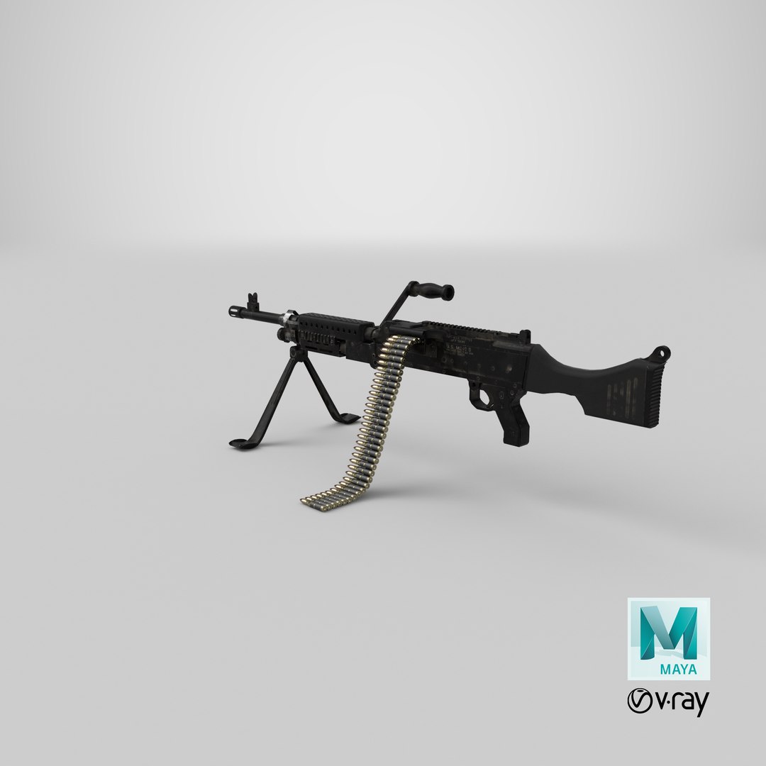 3D Ready M240 Machine - TurboSquid 1294270