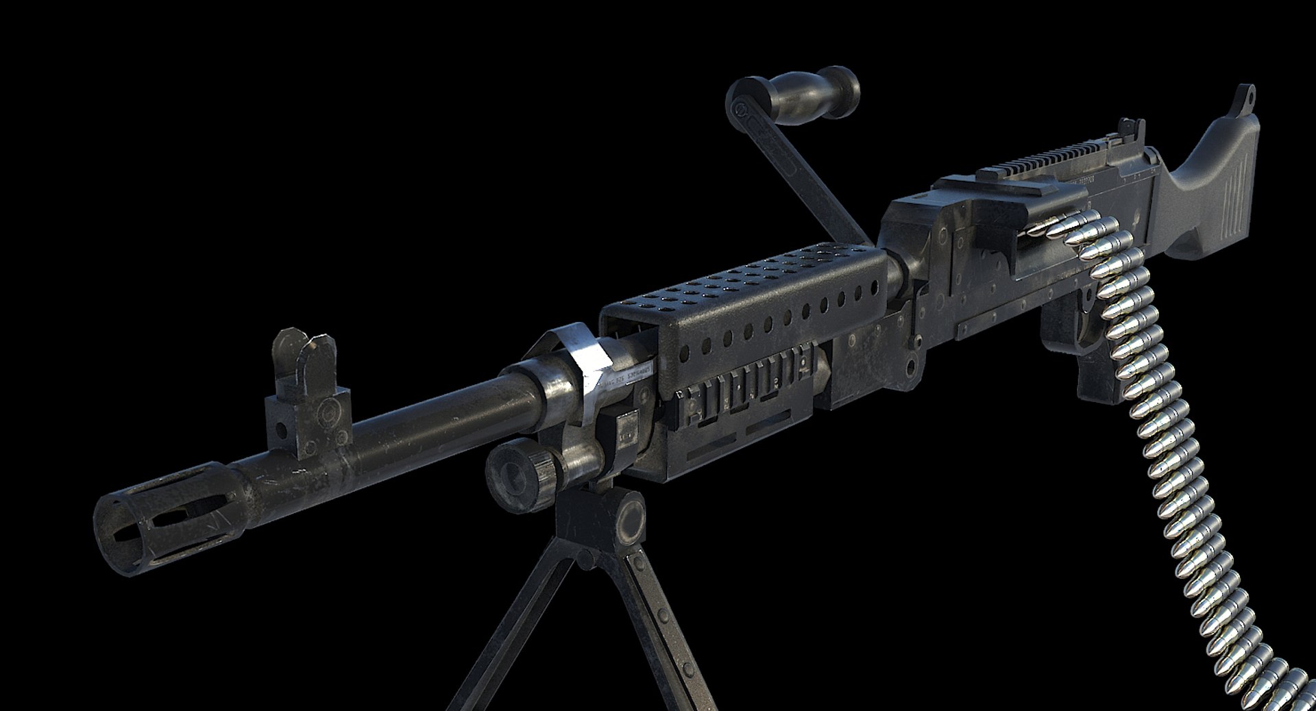 3D Ready M240 Machine - TurboSquid 1294270