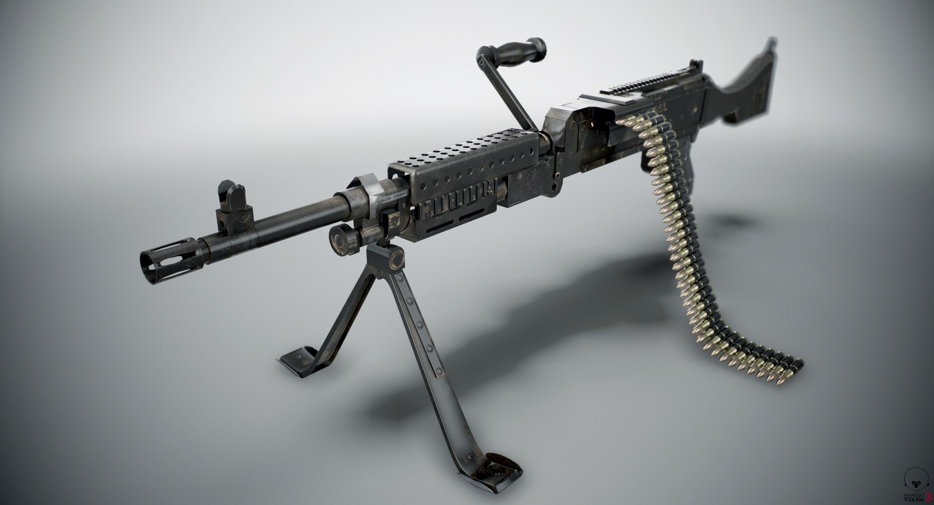 3D Ready M240 Machine - TurboSquid 1294270