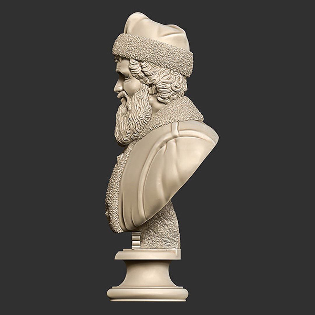 3d Printable Santa Claus Bust Model