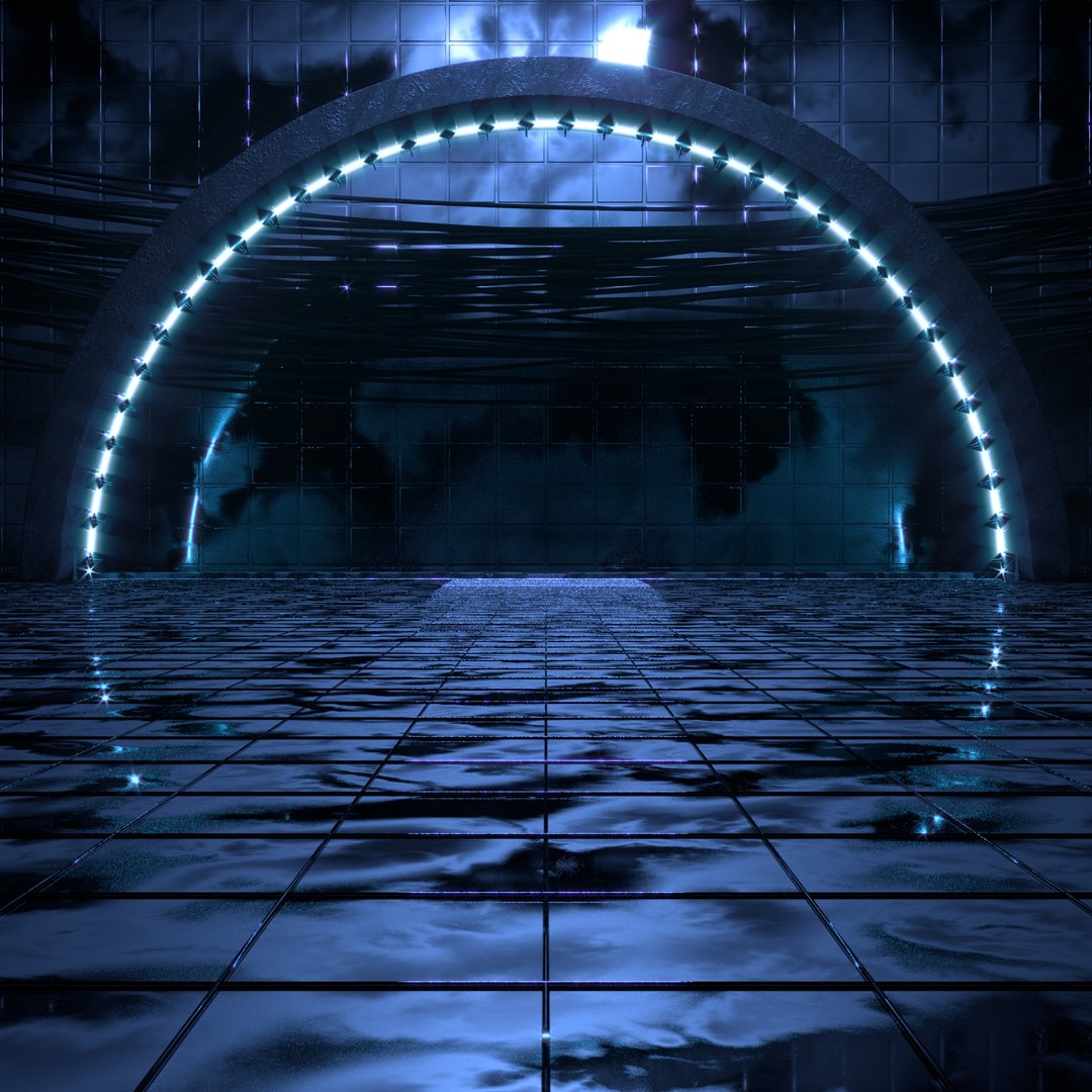 3D Model Retro Futuristic Neon Environment - TurboSquid 2311138
