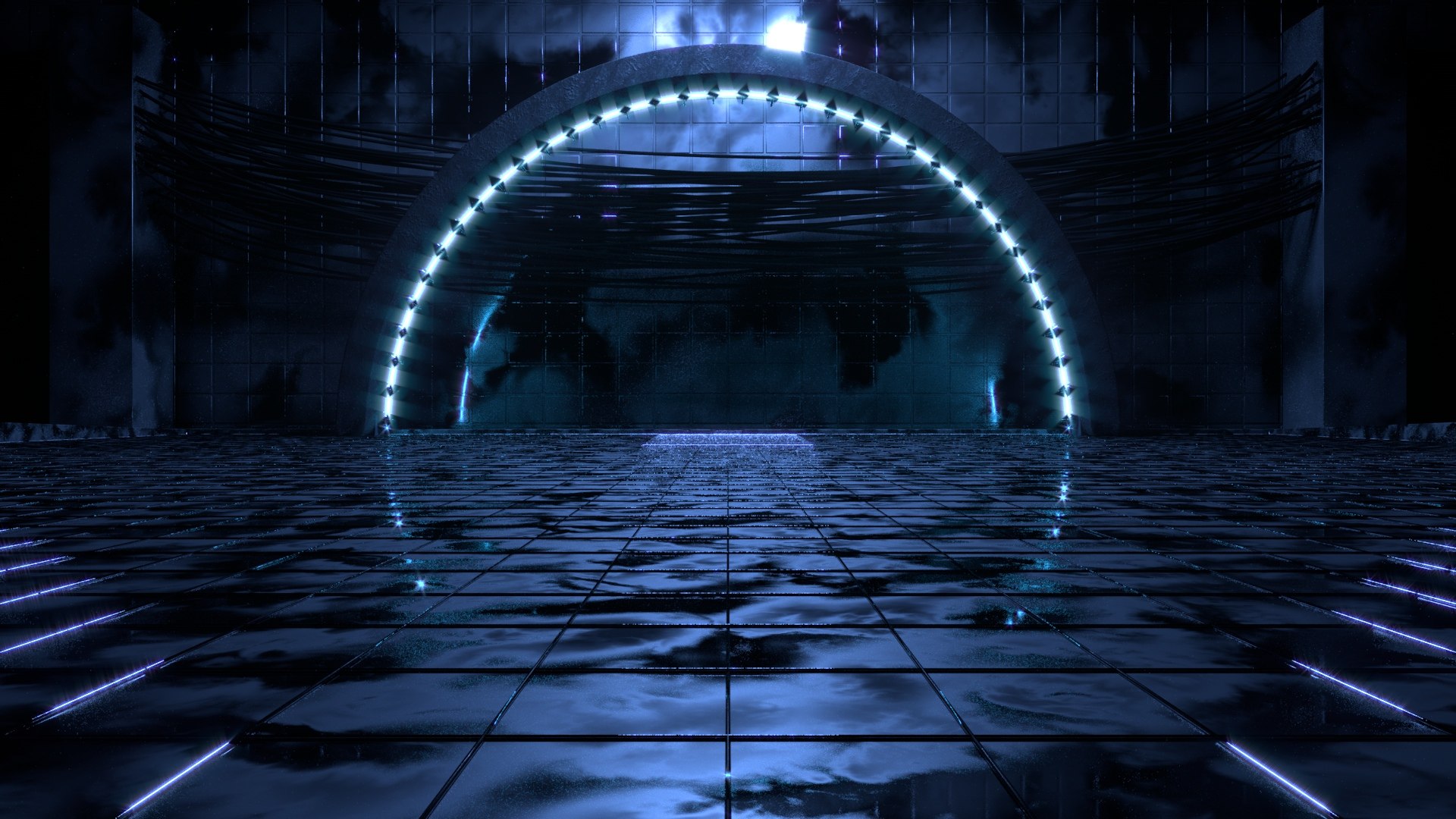 3D Model Retro Futuristic Neon Environment - TurboSquid 2311138