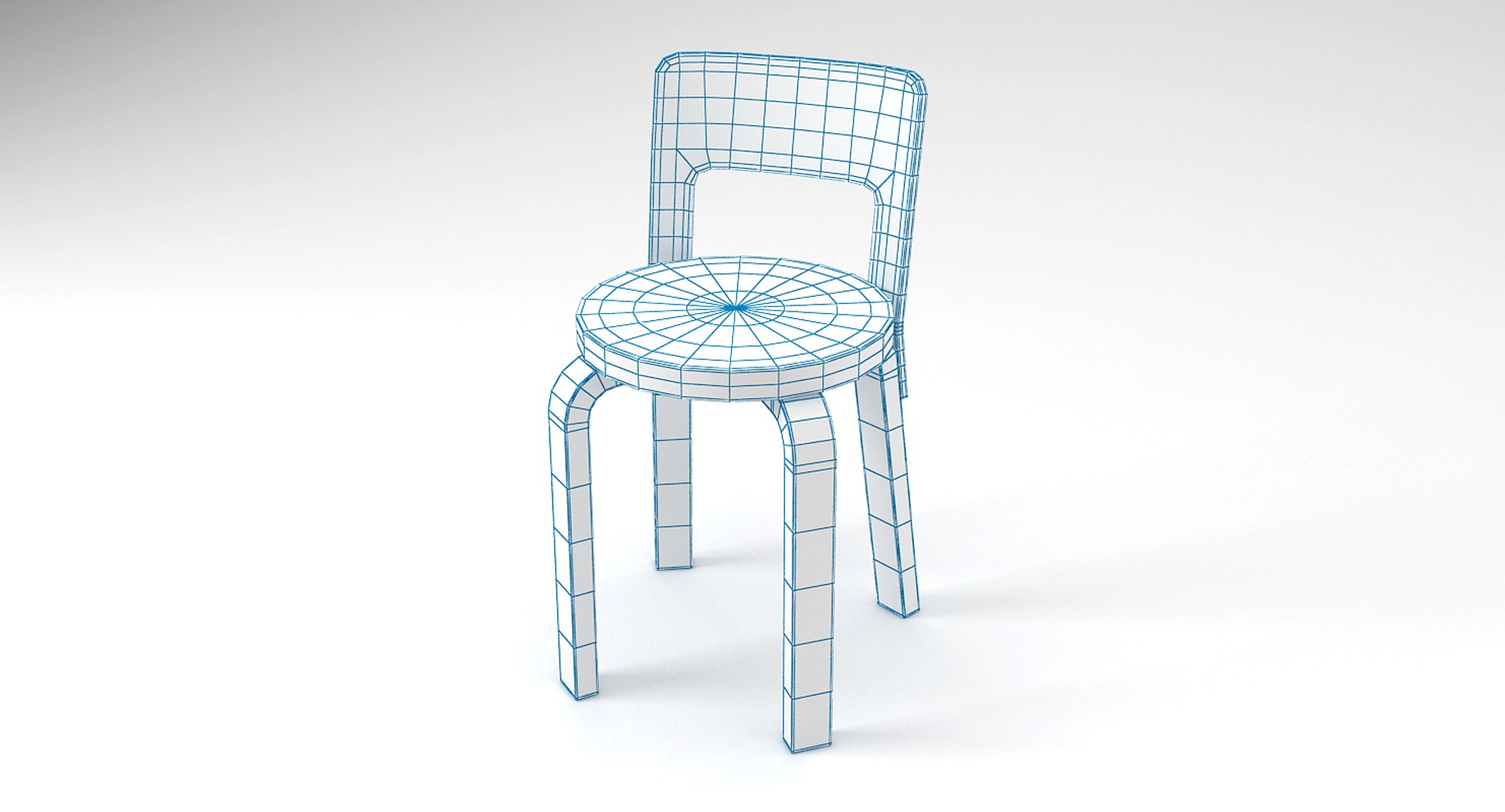 alvar aalto n65 chair designer 3d max