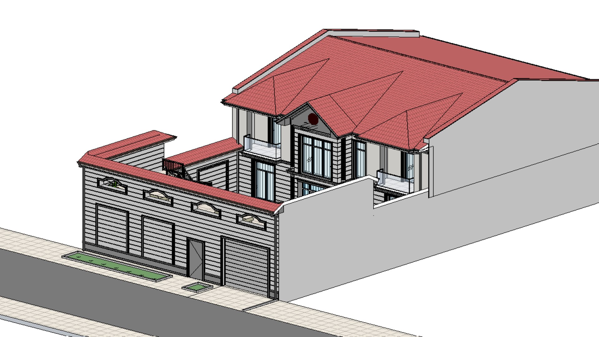 Revit Classic House Model 3D Model - TurboSquid 2227235