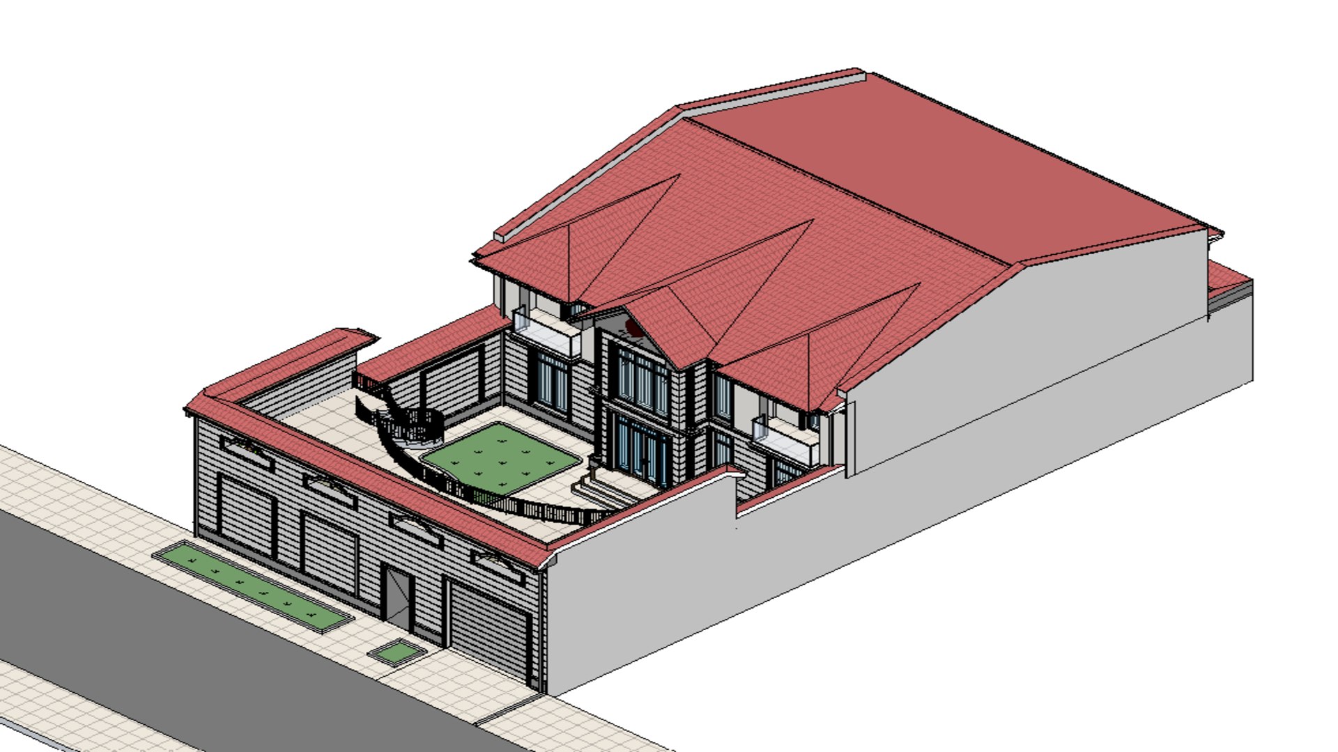 Revit Classic House Model 3D Model - TurboSquid 2227235
