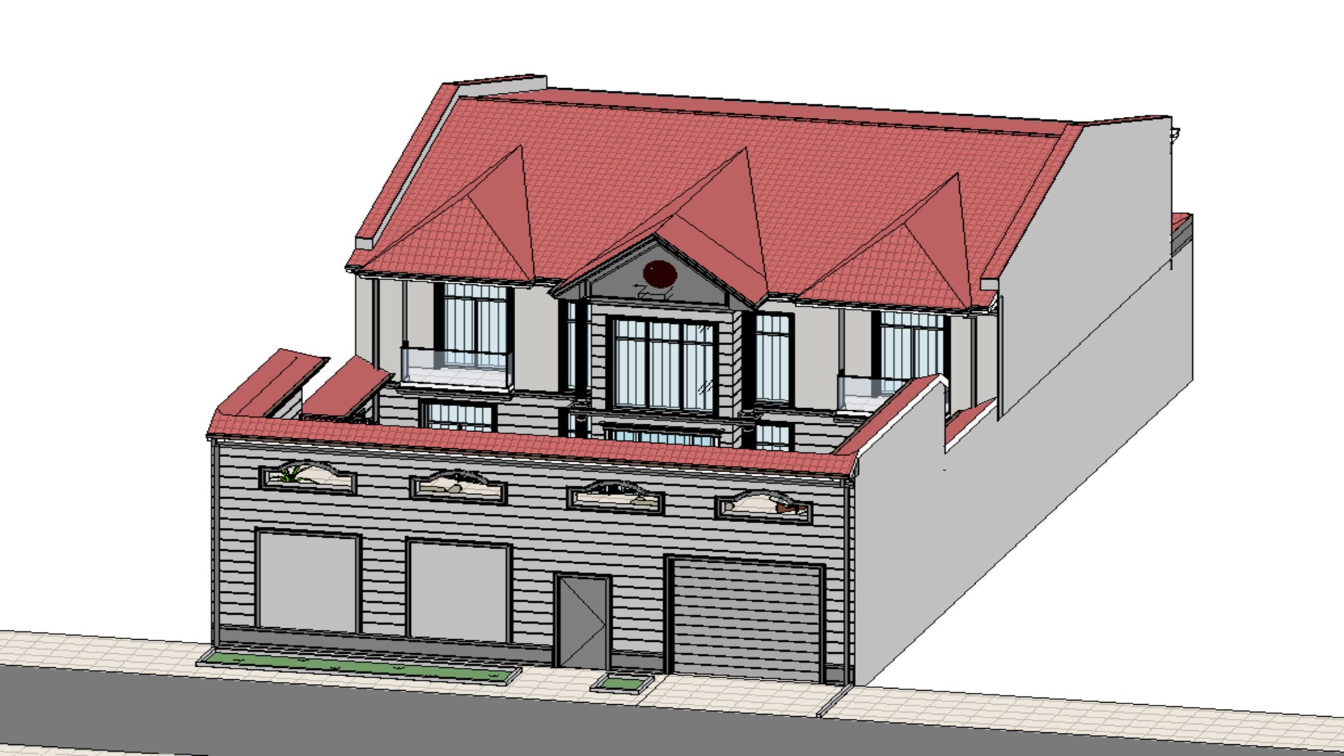 Revit Classic House Model 3D Model - TurboSquid 2227235