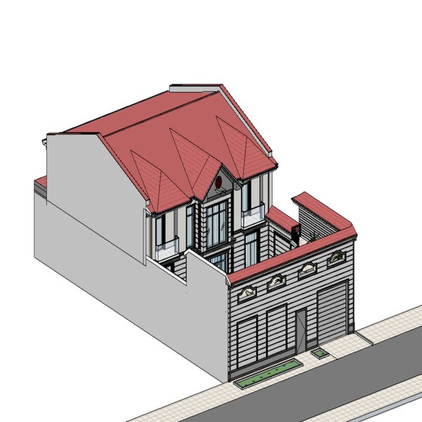 modelo 3d Modelo de casa clásica de Revit - TurboSquid 2227235