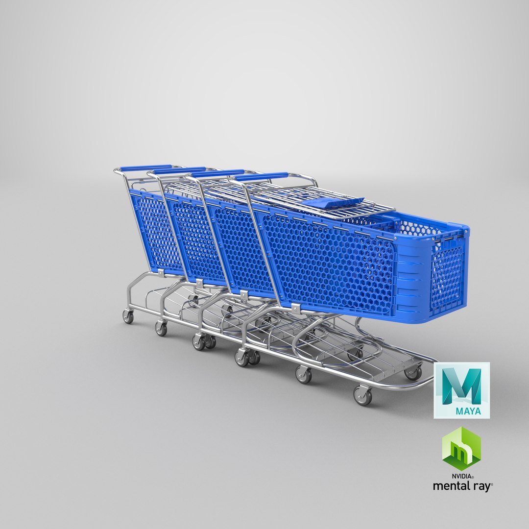 Detailed Plastic Shopping Carts Model - TurboSquid 2000134
