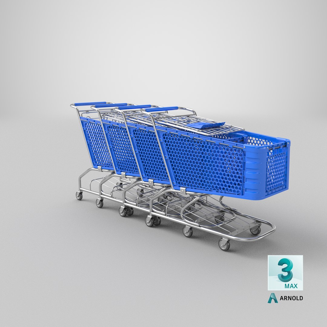 Detailed Plastic Shopping Carts Model - TurboSquid 2000134