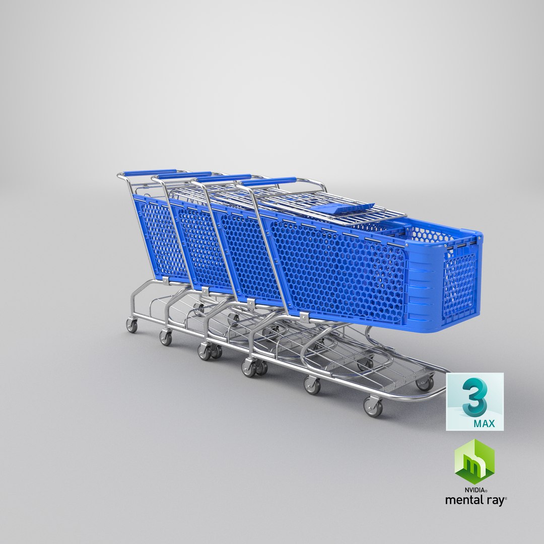 Detailed Plastic Shopping Carts Model - TurboSquid 2000134