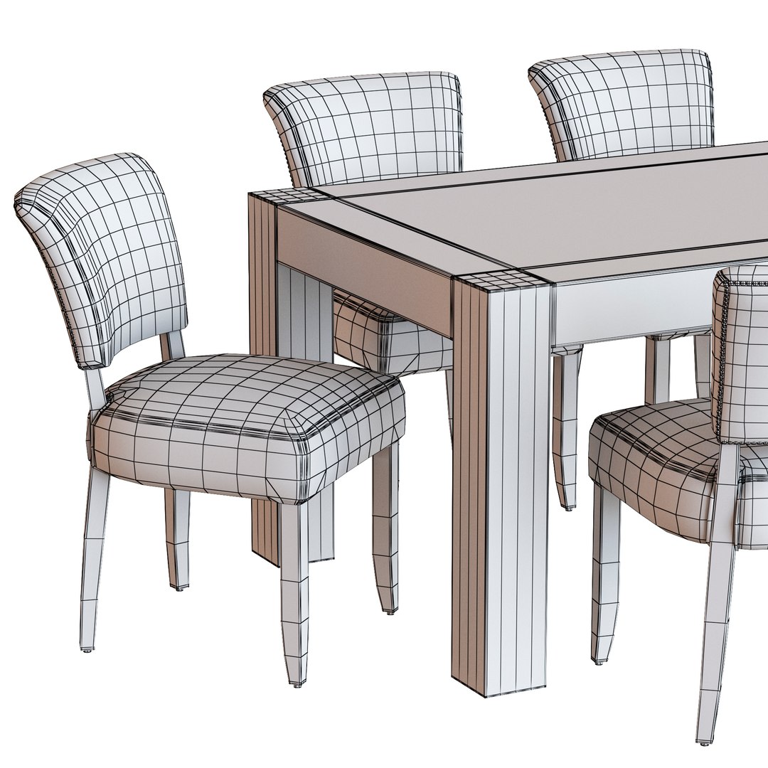 Coco Republic Mimi Chair And Junction Table 3D Model - TurboSquid 2165519