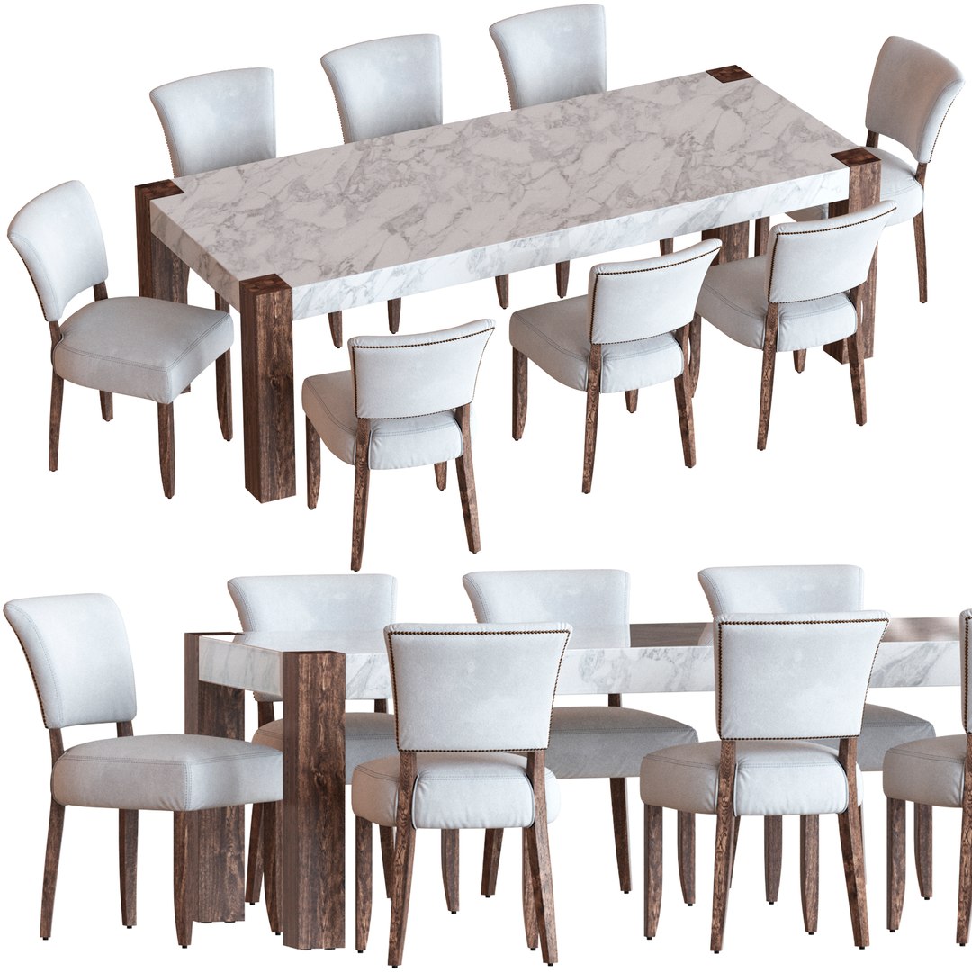 Coco Republic Mimi Chair And Junction Table 3D Model - TurboSquid 2165519