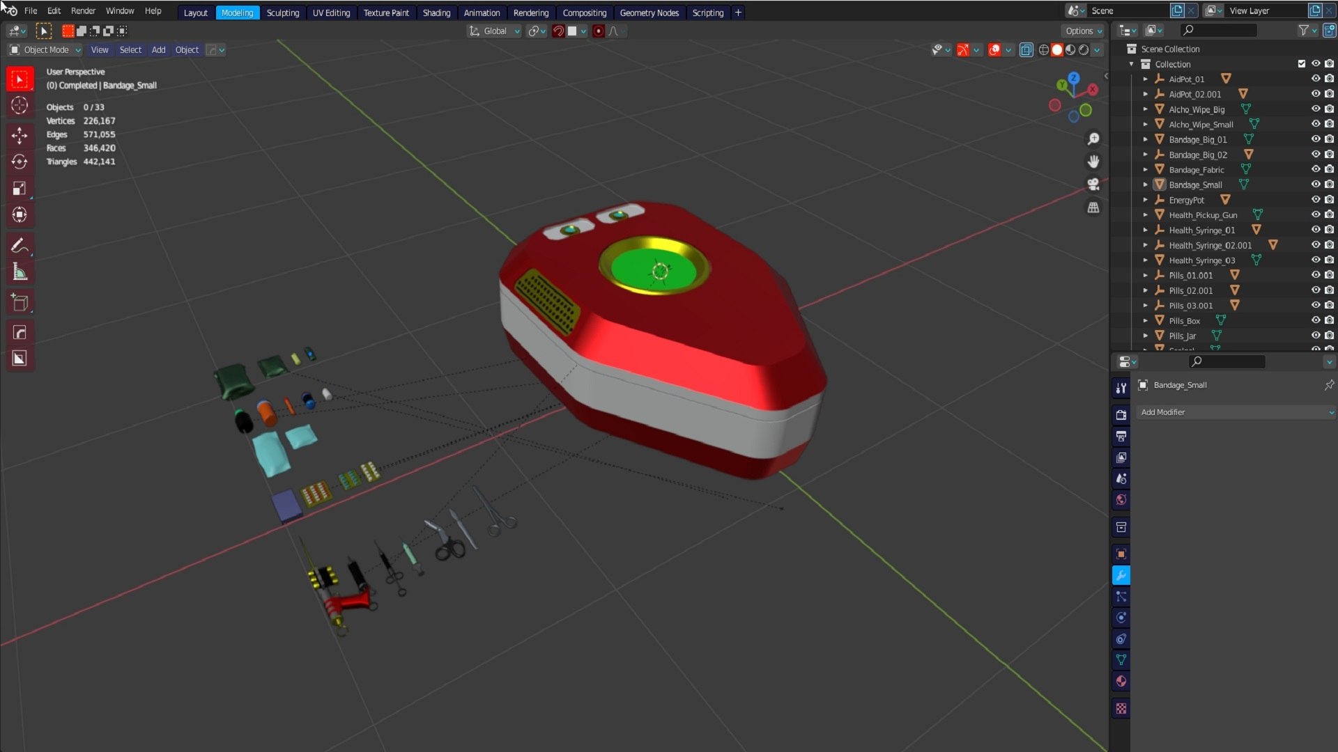 SCI-FI Med Kit Crate With A Variety Of Medical Kits 3D Model ...