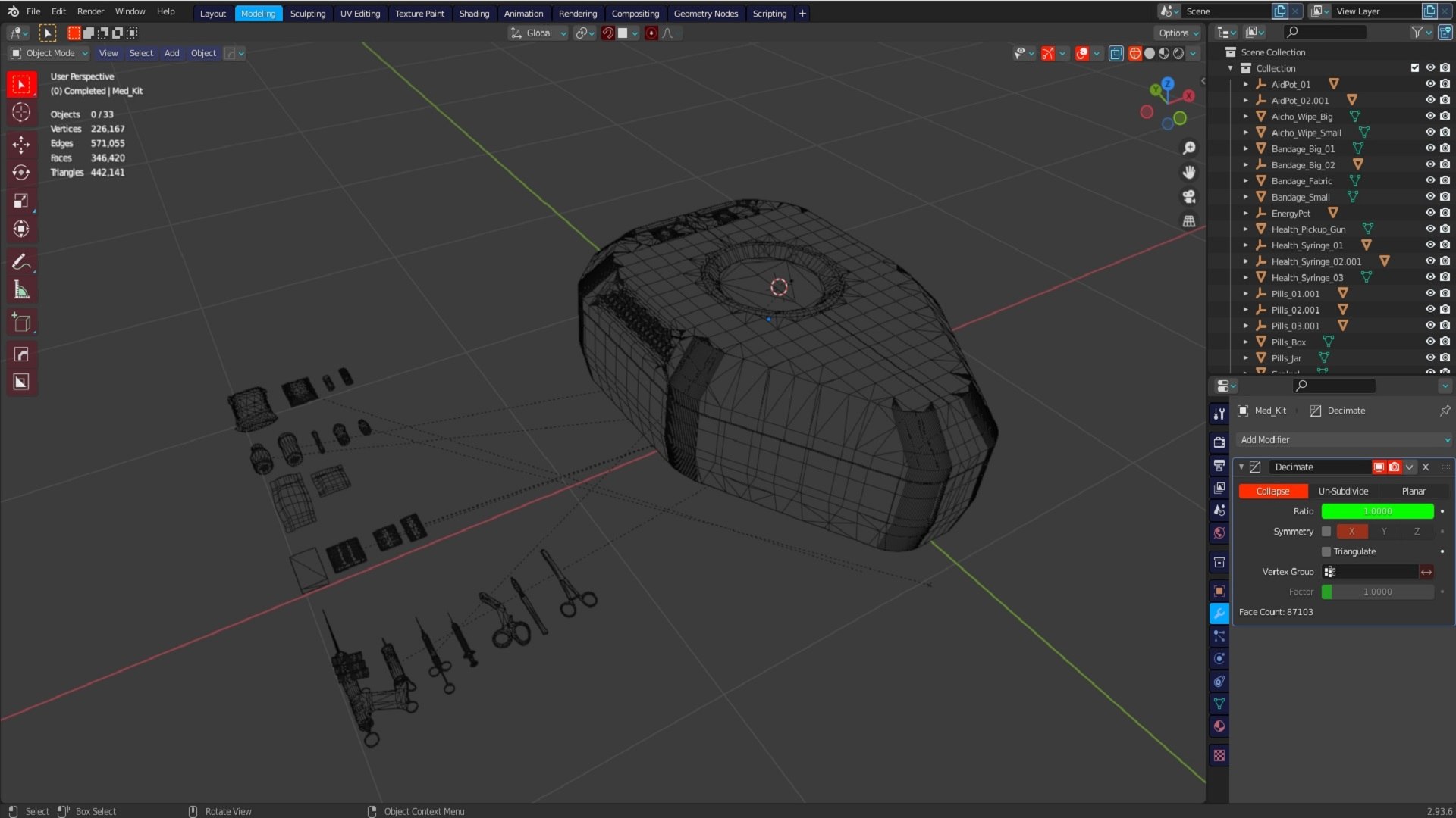 SCI-FI Med Kit Crate With A Variety Of Medical Kits 3D Model ...