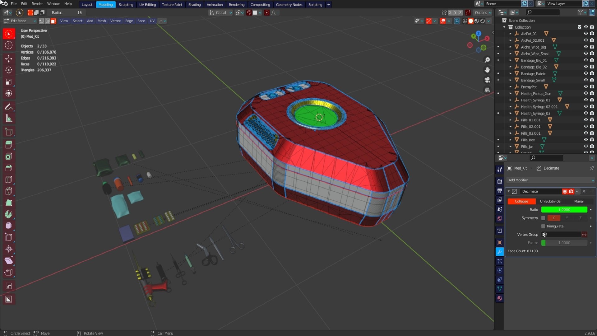 SCI-FI Med Kit Crate With A Variety Of Medical Kits 3D Model ...