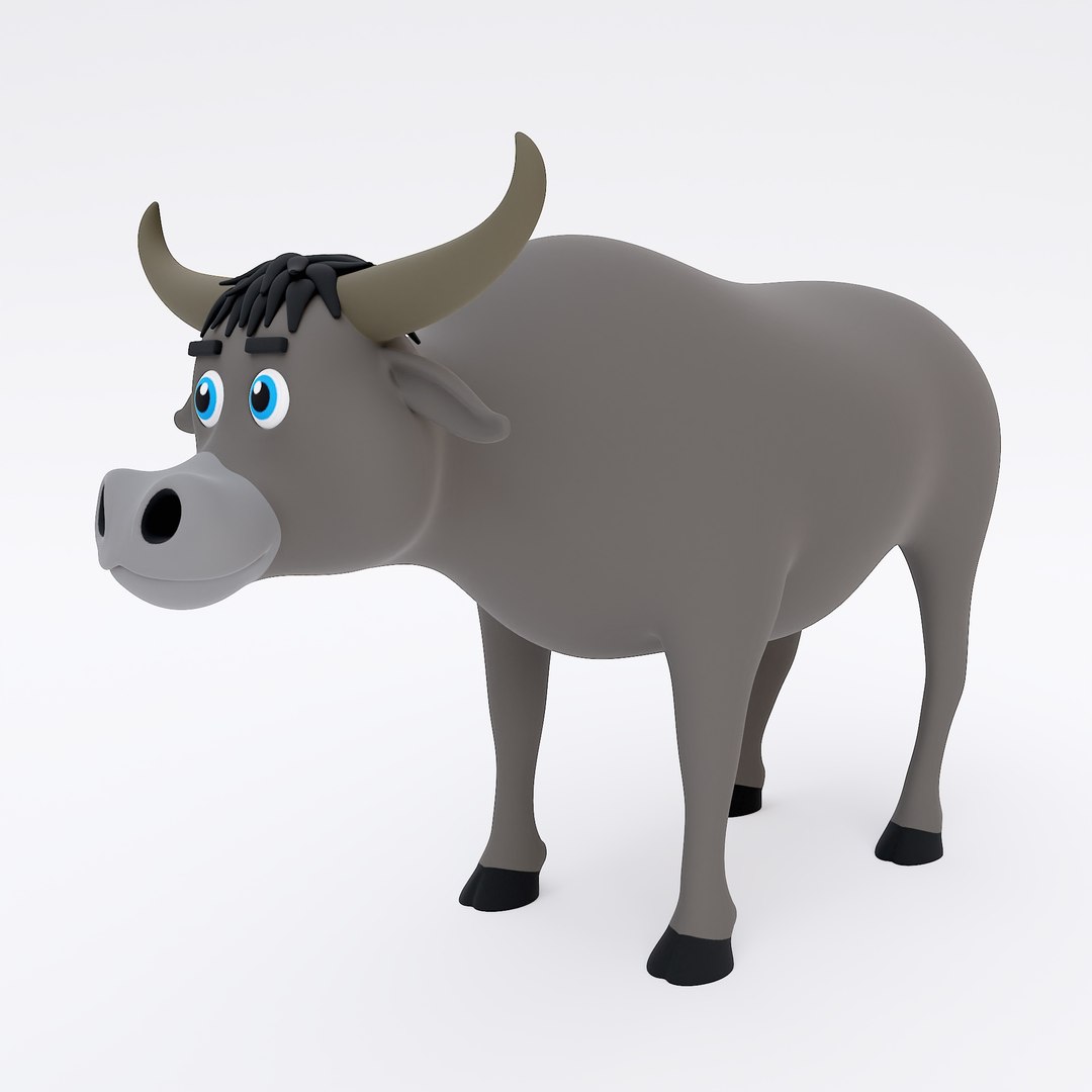 Buffalo toon animal 3D model - TurboSquid 1997005
