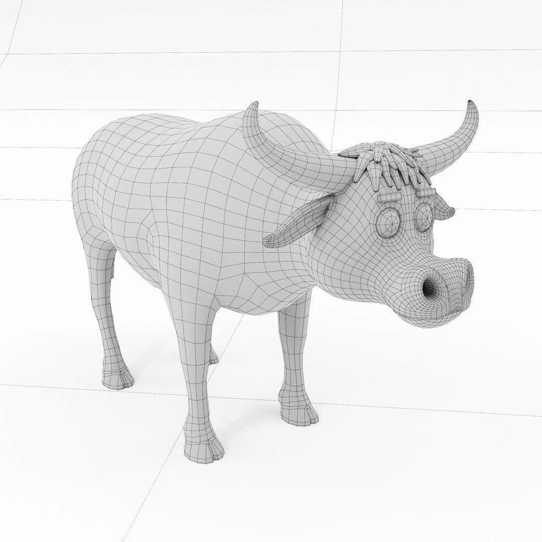 Buffalo toon animal 3D model - TurboSquid 1997005
