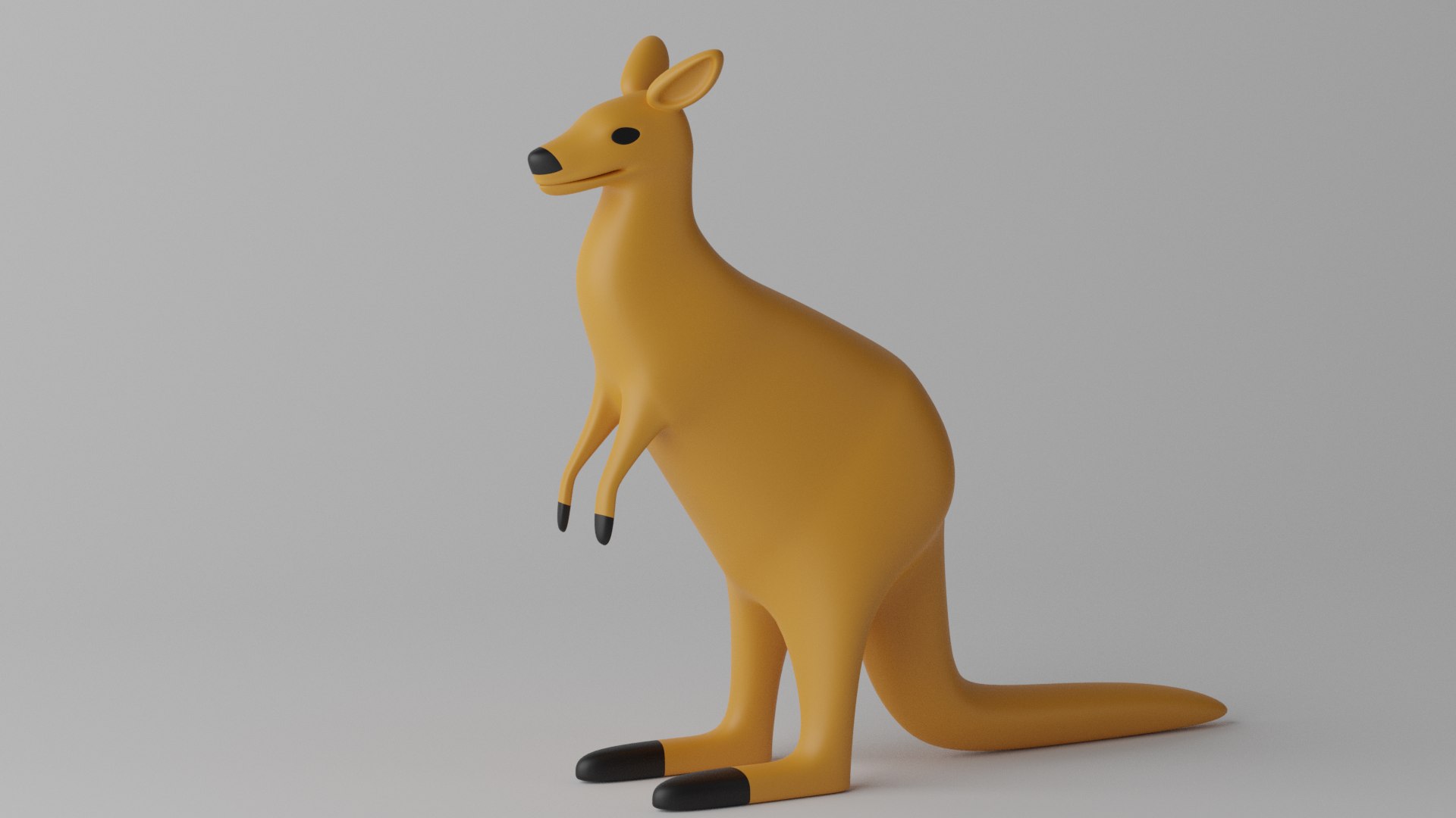 3D Cartoon Cute Kangaroo Model - TurboSquid 2102879