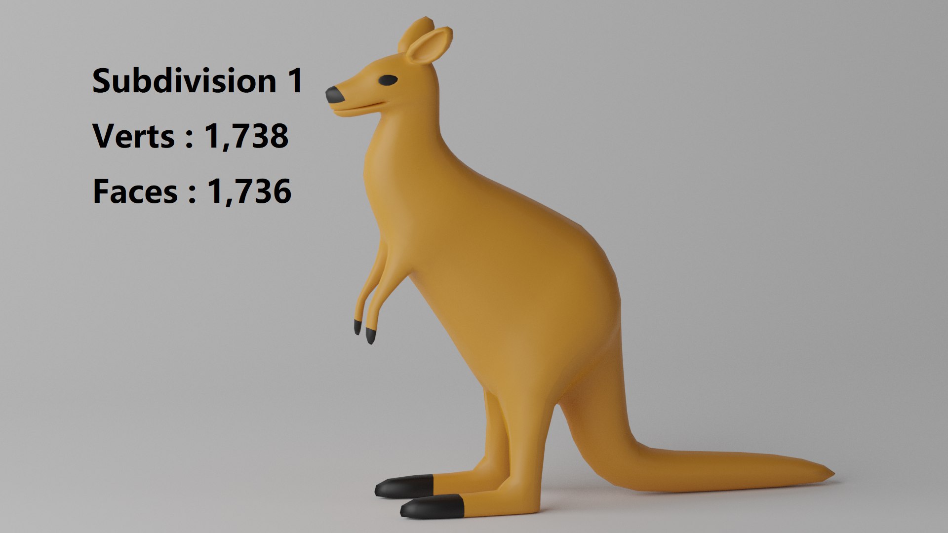 3D Cartoon Cute Kangaroo Model - TurboSquid 2102879