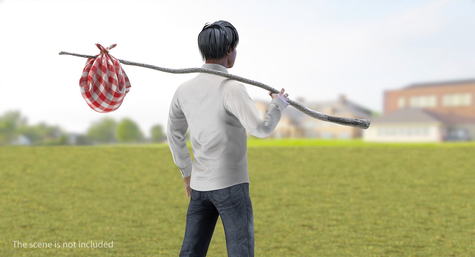 3D Bindle Stick - TurboSquid 1416103