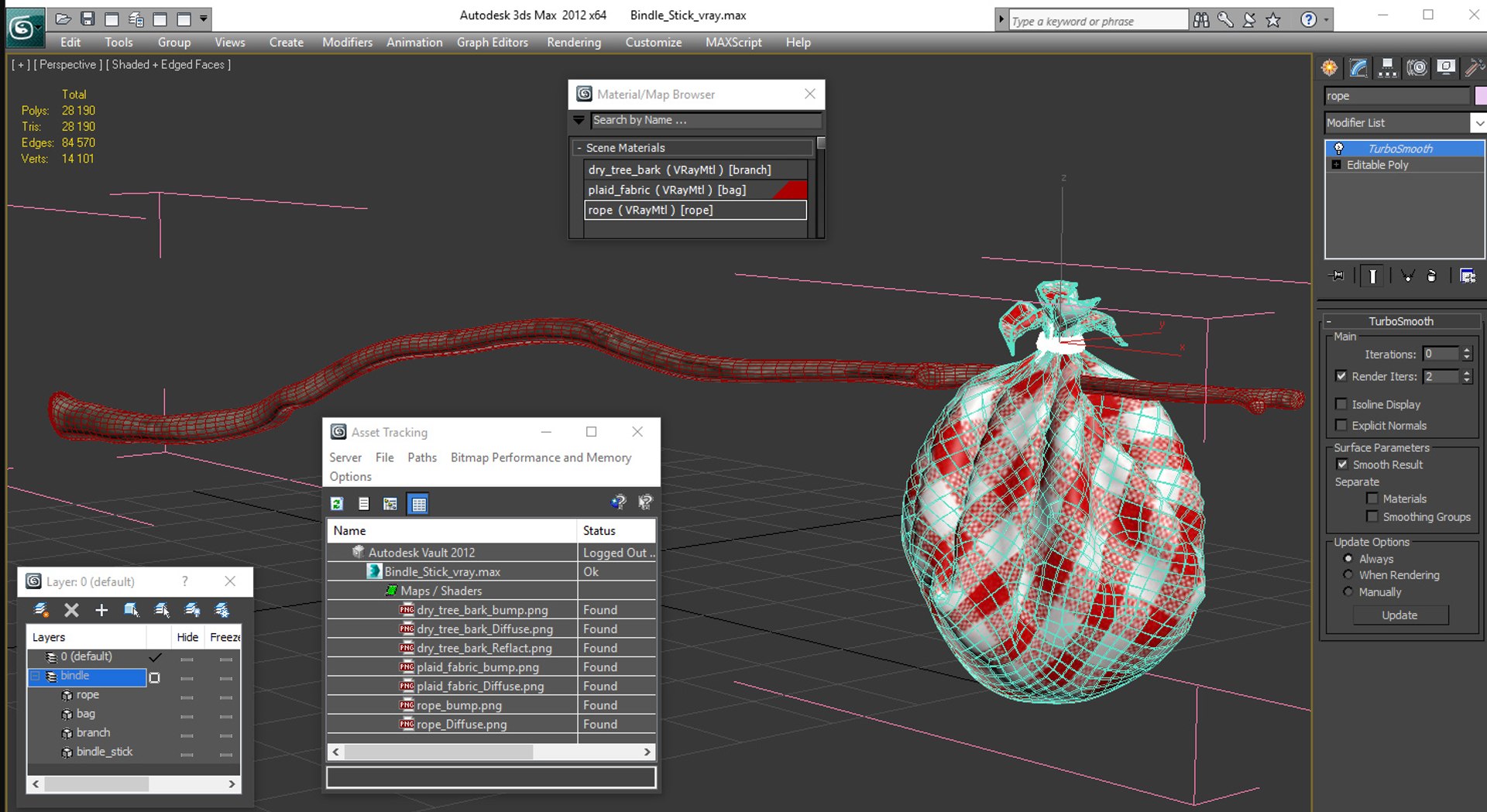 3D Bindle Stick - TurboSquid 1416103