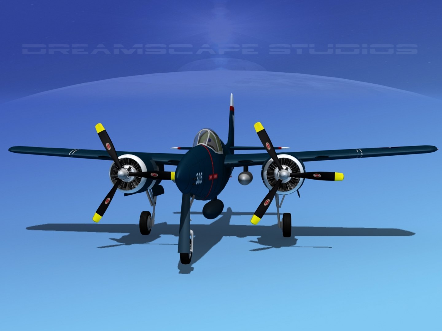 Cockpit Tigercat Fighters 3d Model