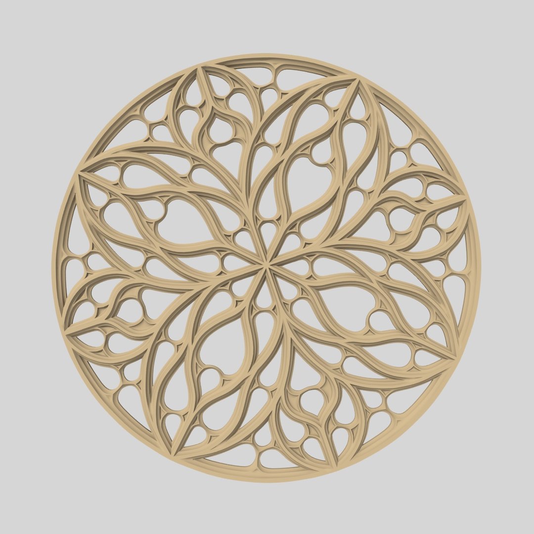 3D Rose Window Model - TurboSquid 1411643