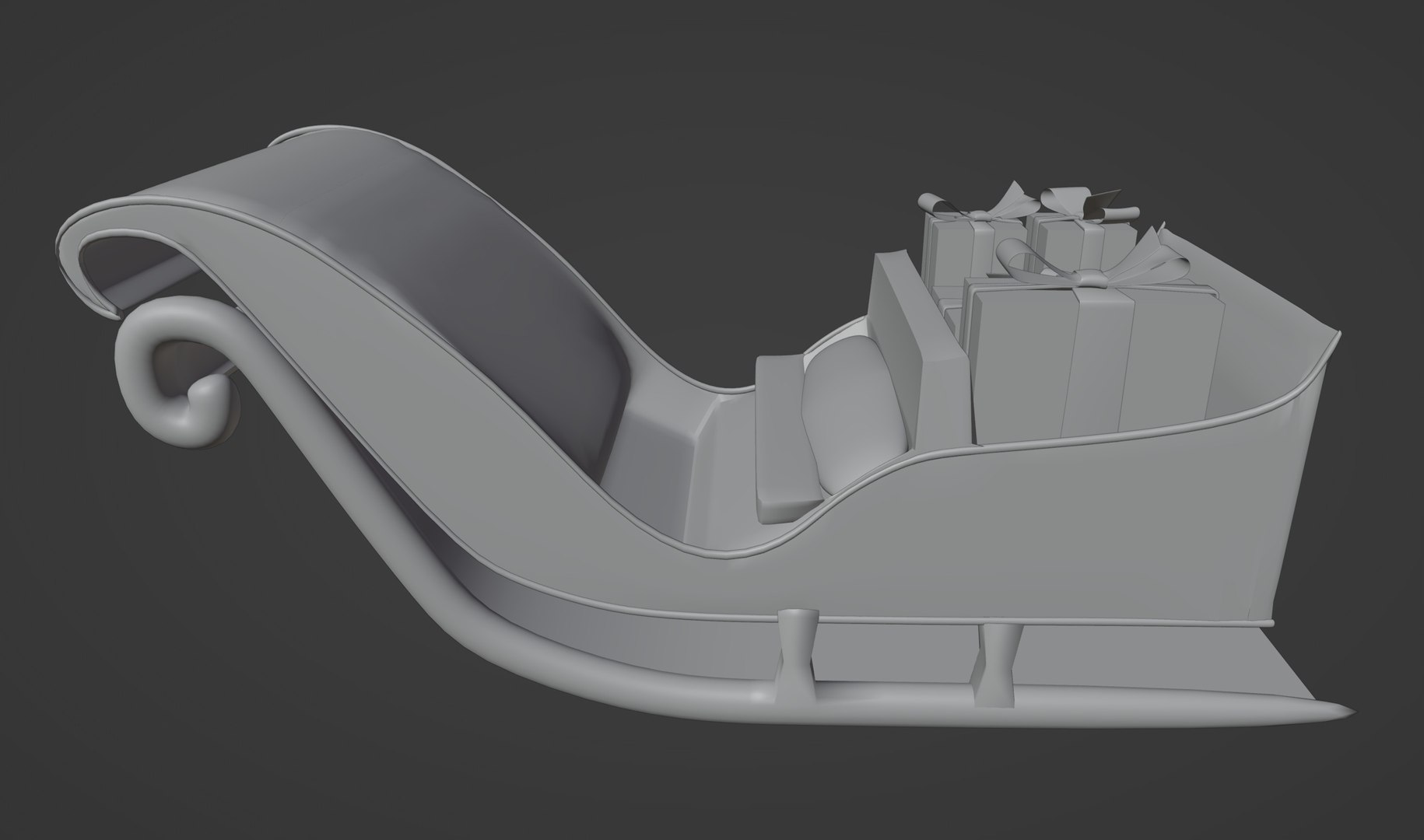 Christmas sleigh of Santa Claus model - TurboSquid 2004418