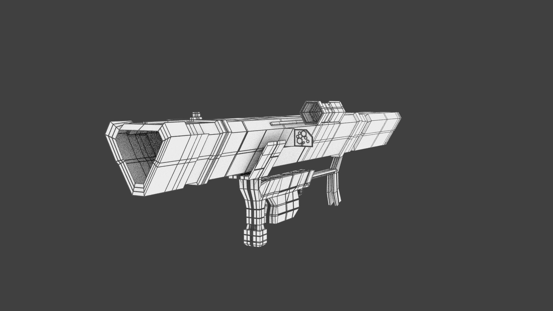 Futuristic Weapon Sci-fi Rocket 3d Model