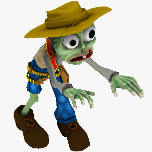 modelo 3d Toon Cowboy Zombie Personaje - TurboSquid 818529
