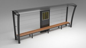 Bus Stop Enclosure 3D Models for Download | TurboSquid