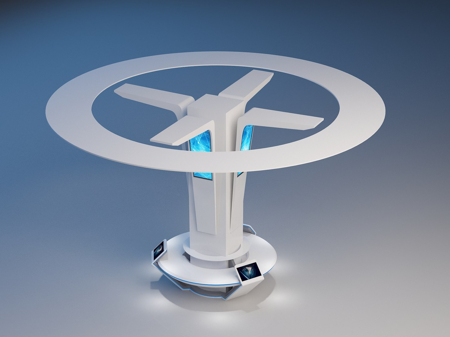 3D High-Tech Future Exhibition Hall Exhibition Booth Island Main Booth ...