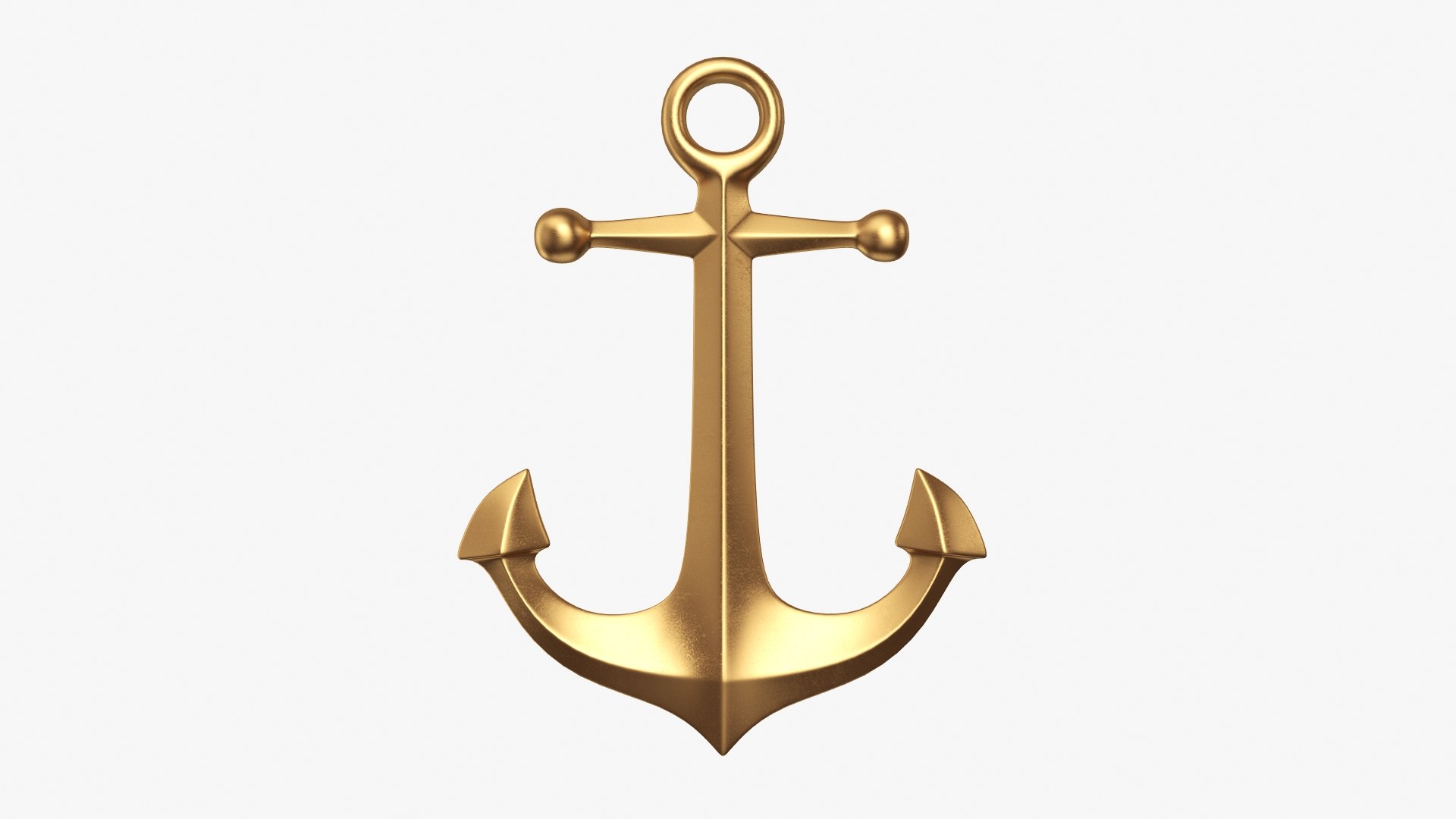 3D anchor gold old - TurboSquid 1624077