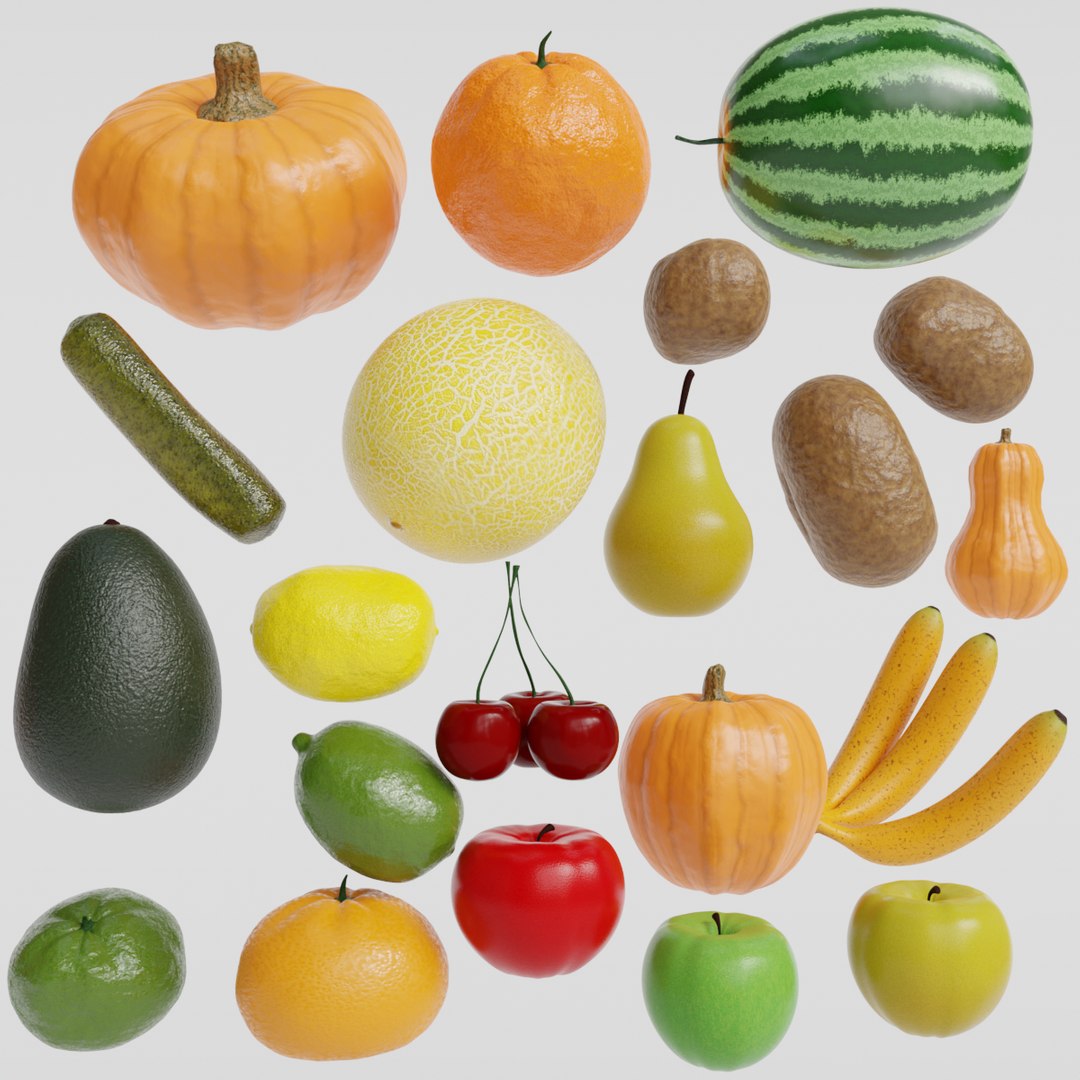 3D FRUIT AND VEGETABLE 4K Model - TurboSquid 2323329