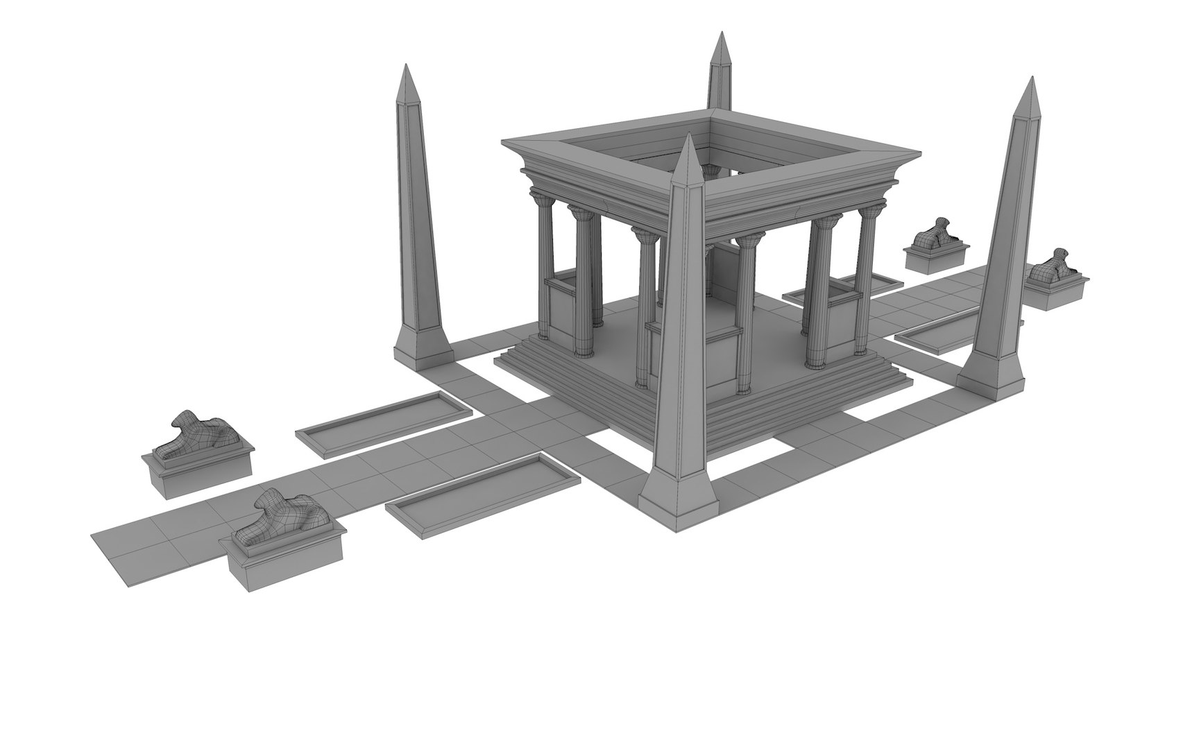 3D Egypt Temple Model - TurboSquid 1663813