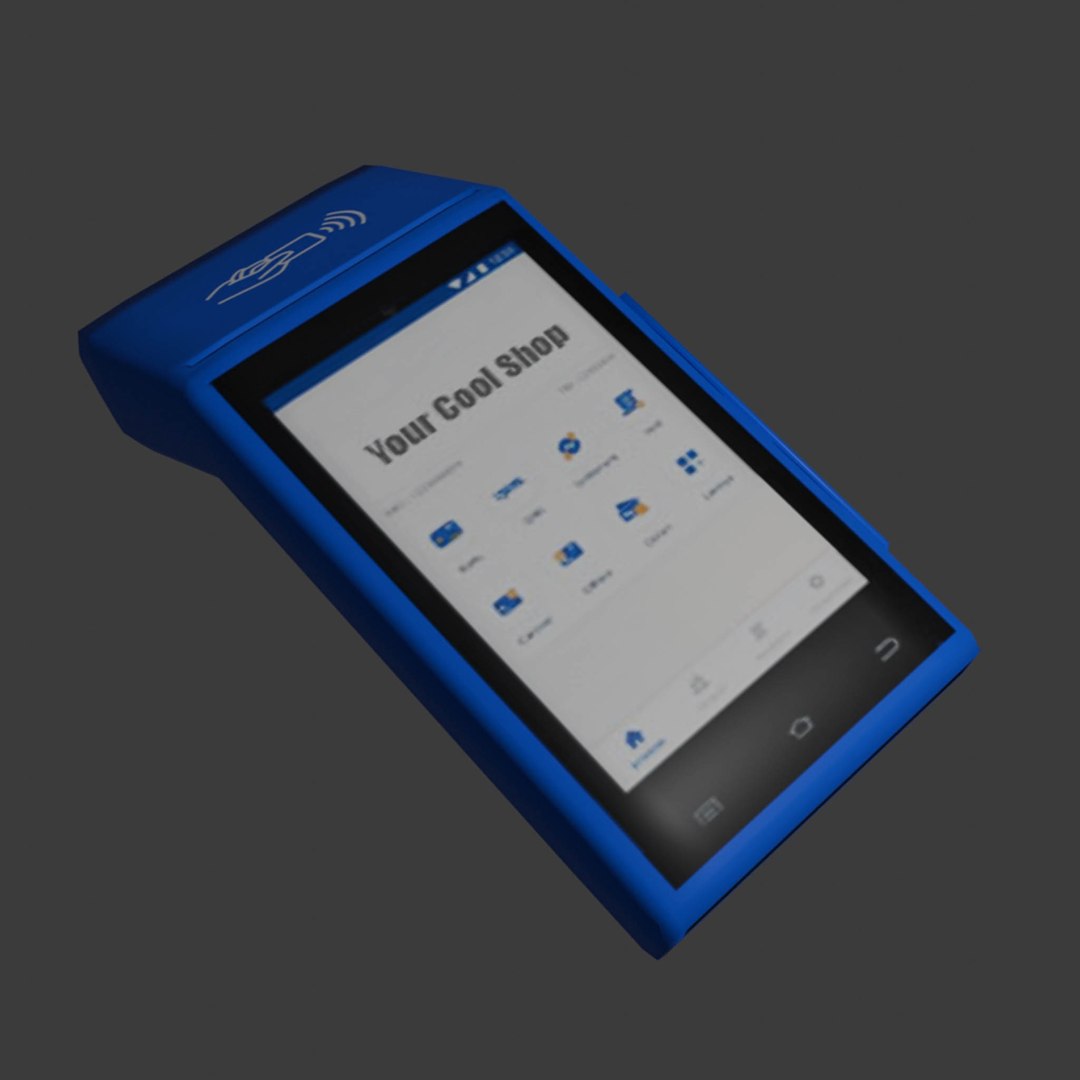 3D Wireless Touchscreen EDC Payment Machine Model - TurboSquid 2292629